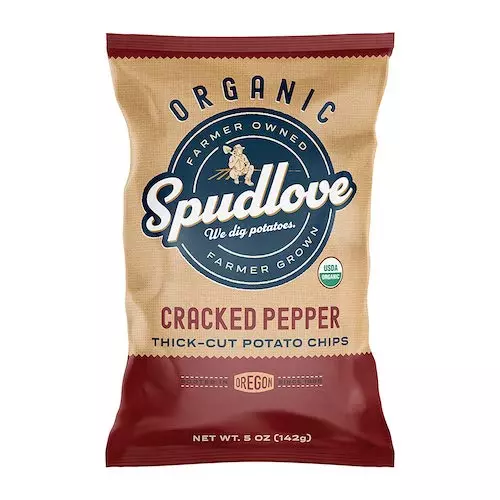 SpudLove Organic Thick-Cut Cracked Pepper Potato Chips
