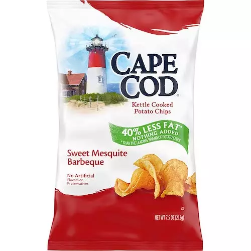 Cape Cod Mesquite Barbekyu choynak pishirilgan chips