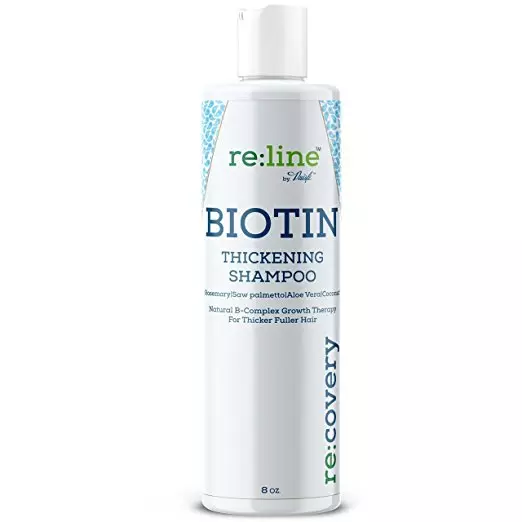 El mejor champú por tipo de cabello con biotina para adelgazar el cabello.