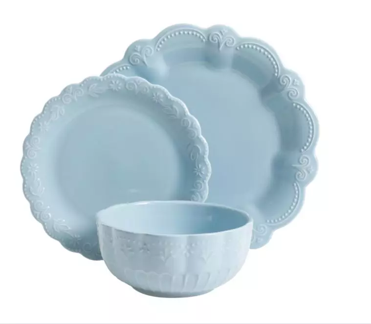 The Pioneer Woman Toni Linen Dinnerware Set, Kitchen Essentials