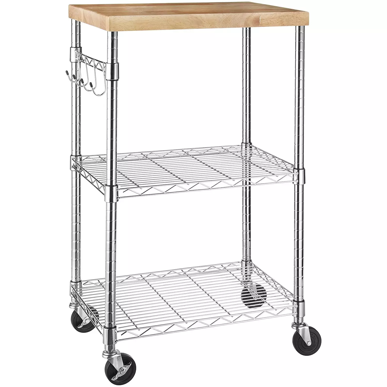 Amazon Basics Kitchen Rolling Magnetron Cart
