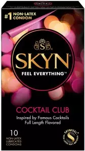 non-latex condoms skyn cocktail club premium flavored