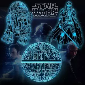 dolanan soofun 3d ilusi star wars lampu wengi