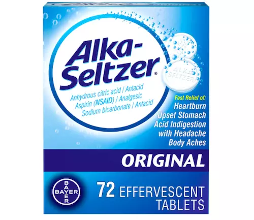 Alka Seltzer မူရင်း Effervescent တက်ဘလက်များ