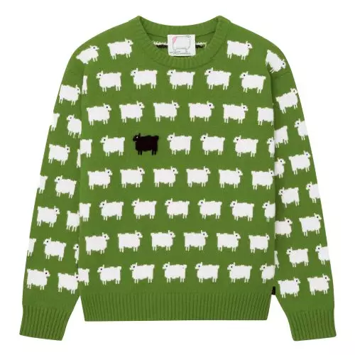 Rowing Blazers x Warm & Wonderful Green Sheep Sweater