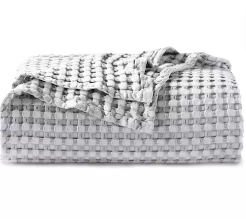 Bedsure Waffle Cotton Blanket