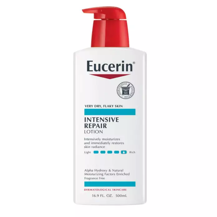 Eucerin දැඩි අලුත්වැඩියා ෙලෝෂන්; $15ට අඩු Amazon හි හොඳම සම රැකවරණය