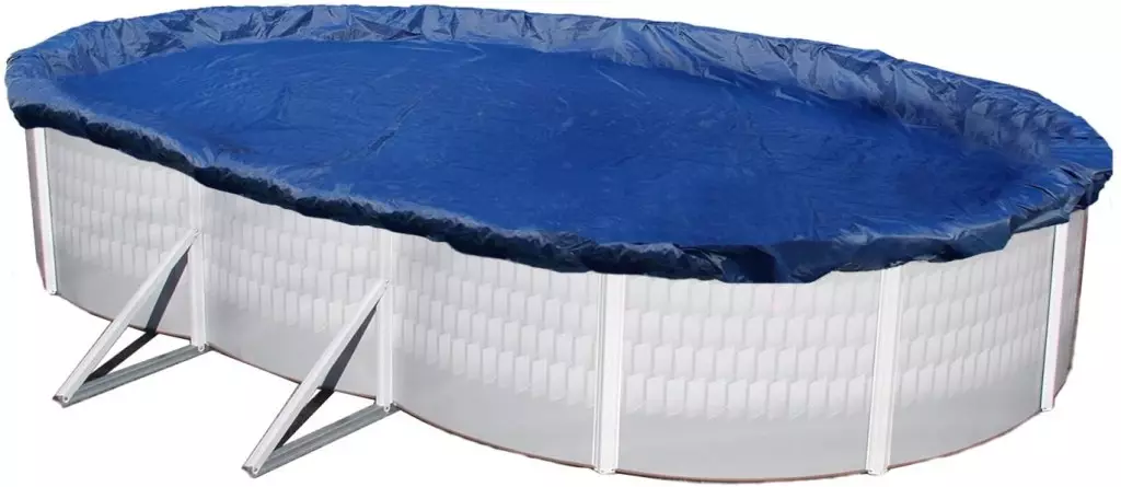bästa poolskydd - Blue Wave Oval Above Ground Pool Cover