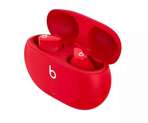 red-studio-buds-in-charging-case