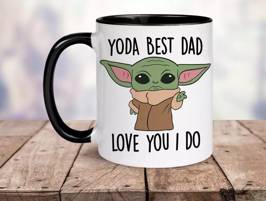 Yoda Nziza Papa Mug, urwenya Baby Yoda mug