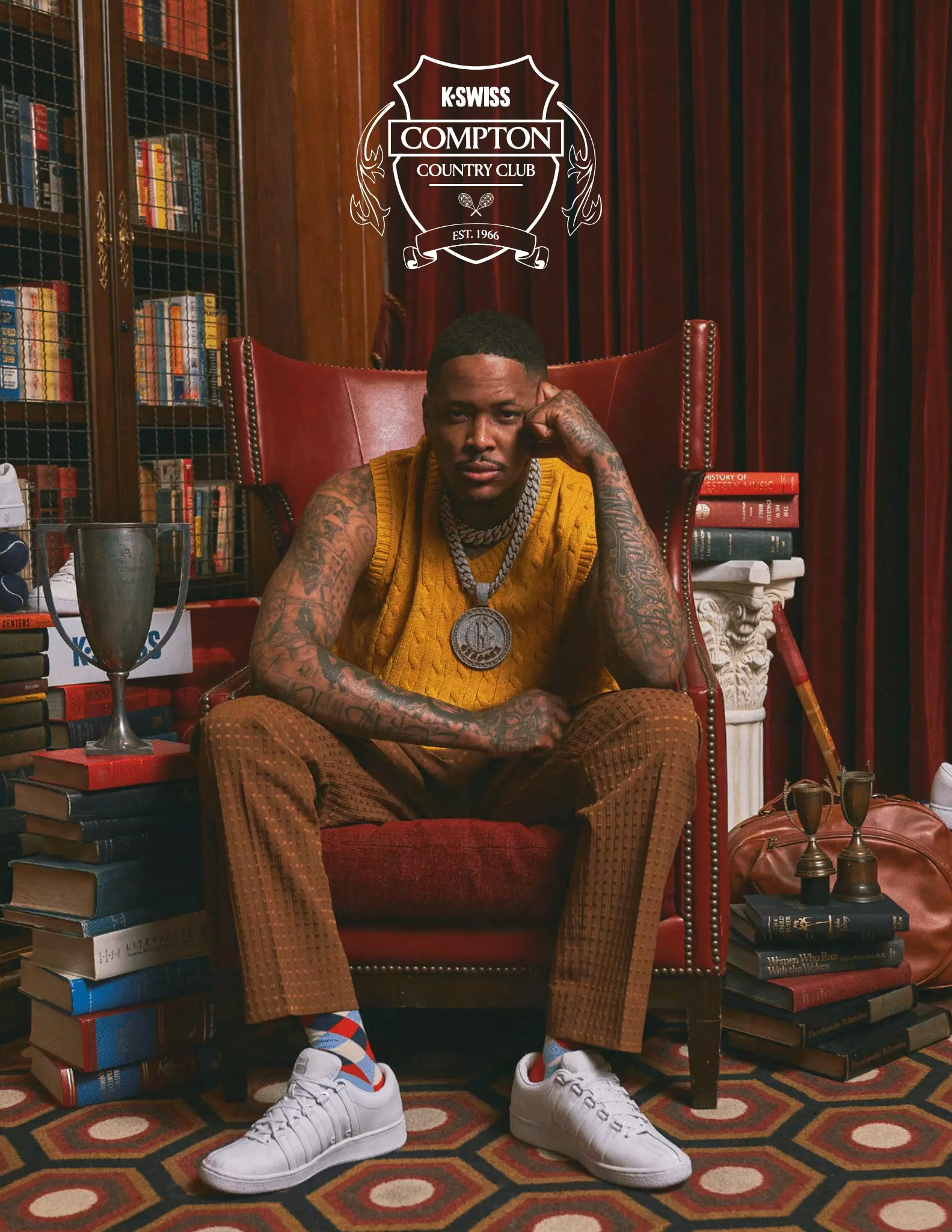 YG-KSWISS-Compton-Country-Club campaign lx සම්භාව්‍ය සපත්තු