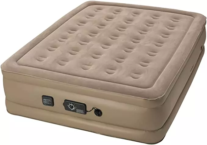 Vyvýšená nafukovací matrace Insta-Bed s nikdy plochým čerpadlem