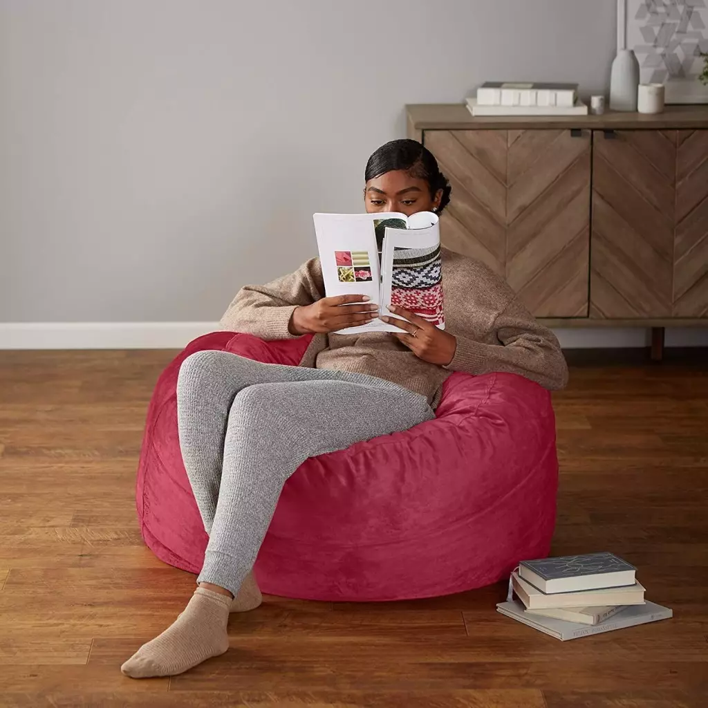 Amazon Basics Memory Foam Filled Bean Bag Chair
