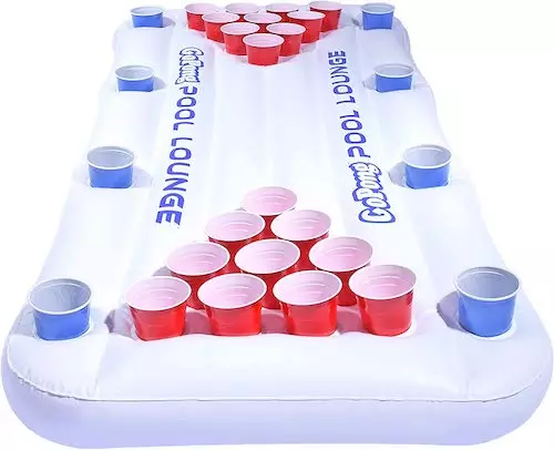 GoPong Pool Lounge Inflatable Floating Beer Pong Table