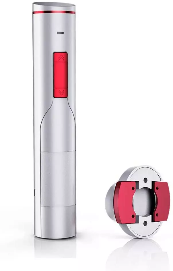 iTronics IC700 abridor de viño eléctrico recargable automático sacacorchos eléctrico abrebotellas de viño con cortador de papel extraíble, elegante branco