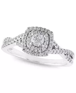 मेसी की प्रमाणित हीरे की सगाई की अंगूठी, $1,000 के तहत सगाई की अंगूठी