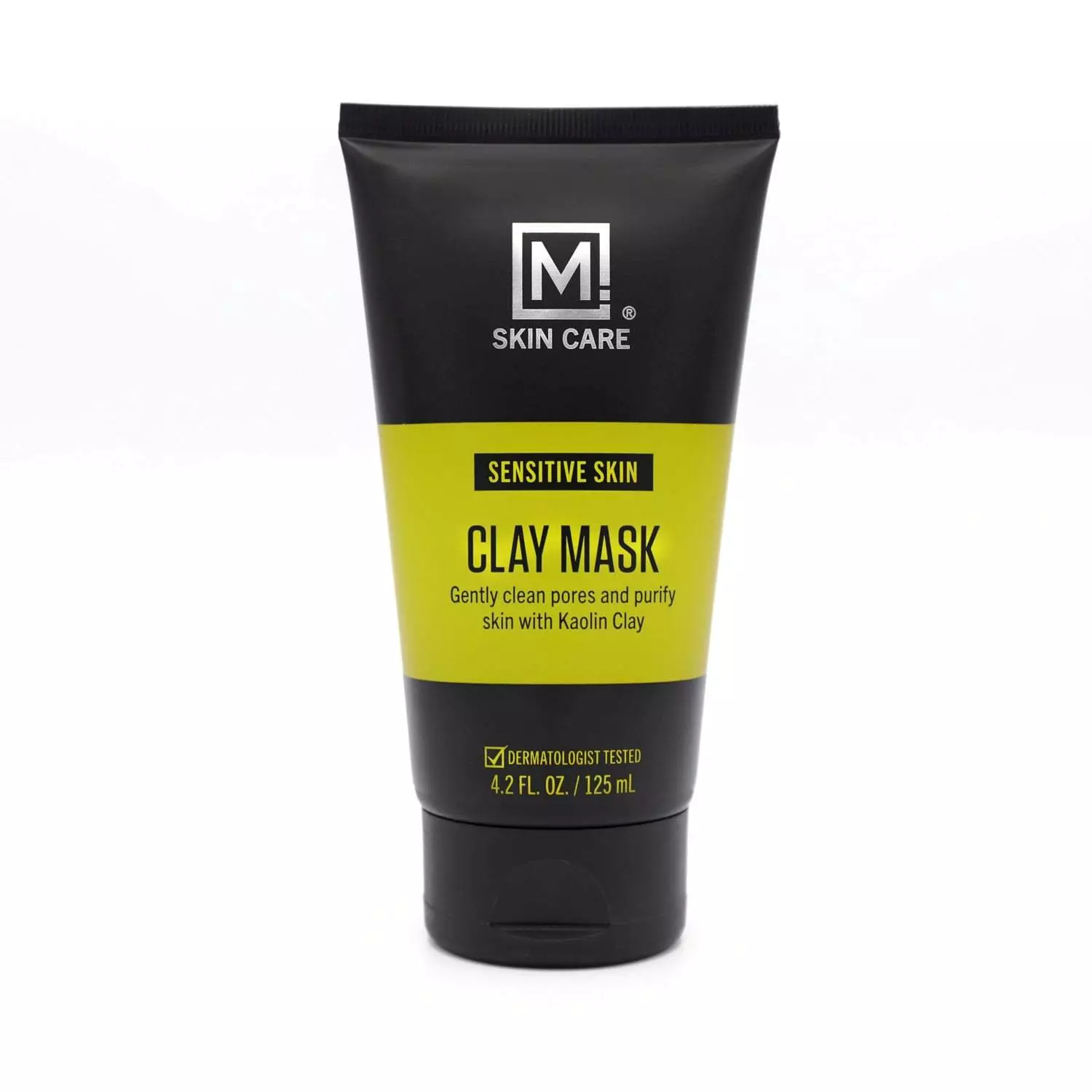 M. Skin Care Sensitive Clay Mask; molemo ka ho fetisisa sefahleho maske bakeng sa banna