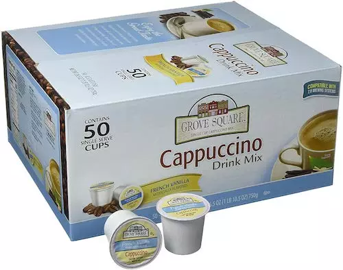 melhores cápsulas de keurig Grove Square Cappuccino, French Vanilla 50-count