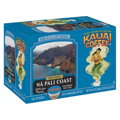Cápsulas de porción única de café Kauai, 12 unidades, as mellores cápsulas de keurig