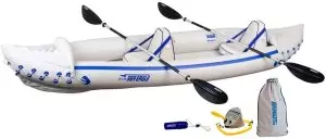 Kayak de sport portatif gonflable Sea Eagle 370 Pro pour 3 personnes