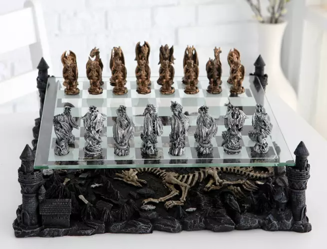 уникален комплект за шах 3D CHH Dragon