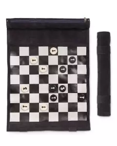 Bey-Berk Frankie Roll-Up Chess Set, chess set pụrụ iche