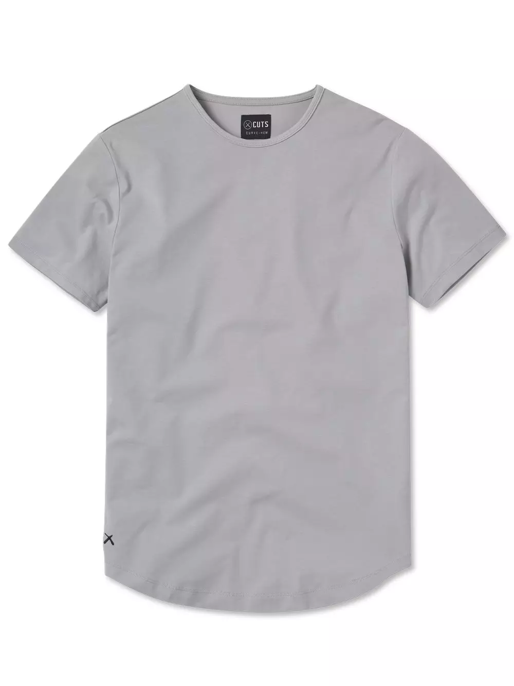 Cuts Clothing PYCA Pro Crew Curve Hem Slim Fit T-shirt дар гранит; беҳтарин футболкаҳои борик