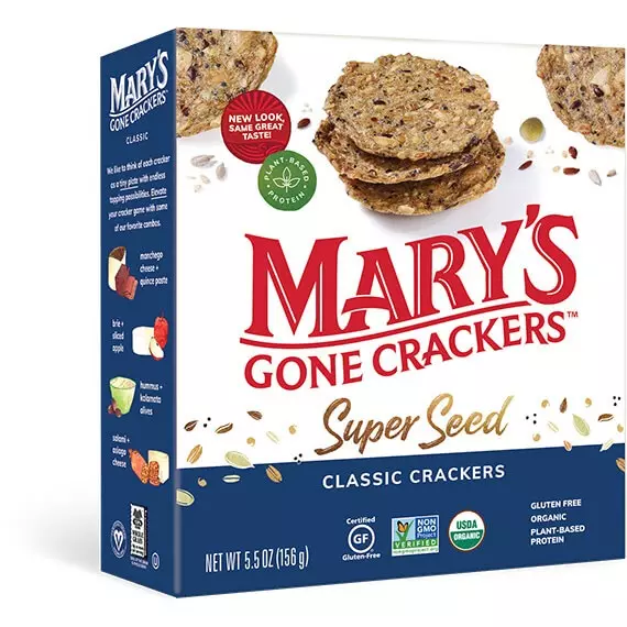 Mary’s Gone Crackers, Y bwydydd byrbryd gorau