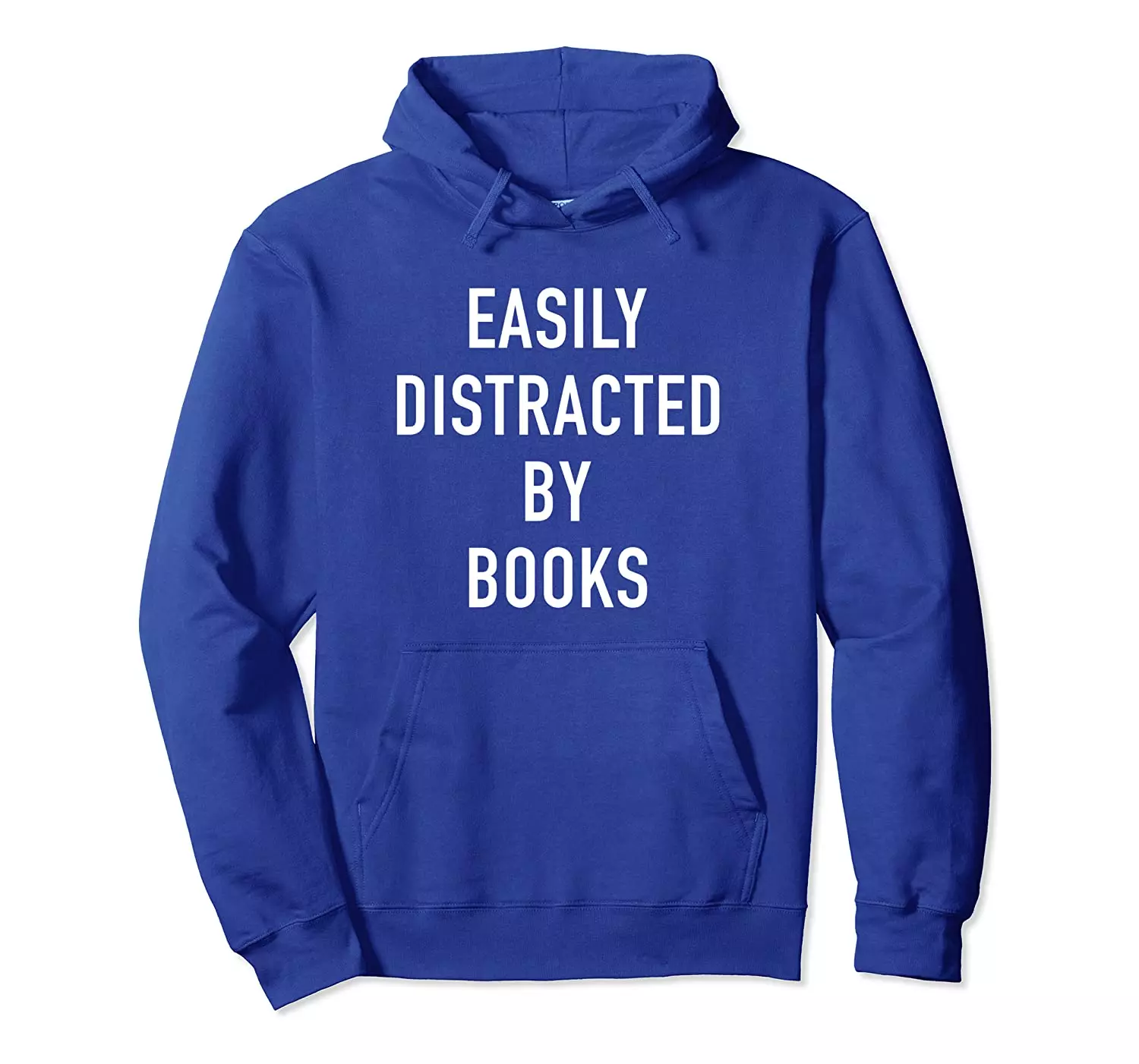 Roayl Blue Hoodie mit leicht abgelenkt durch Buch, beste Geschenke für Buchliebhaber