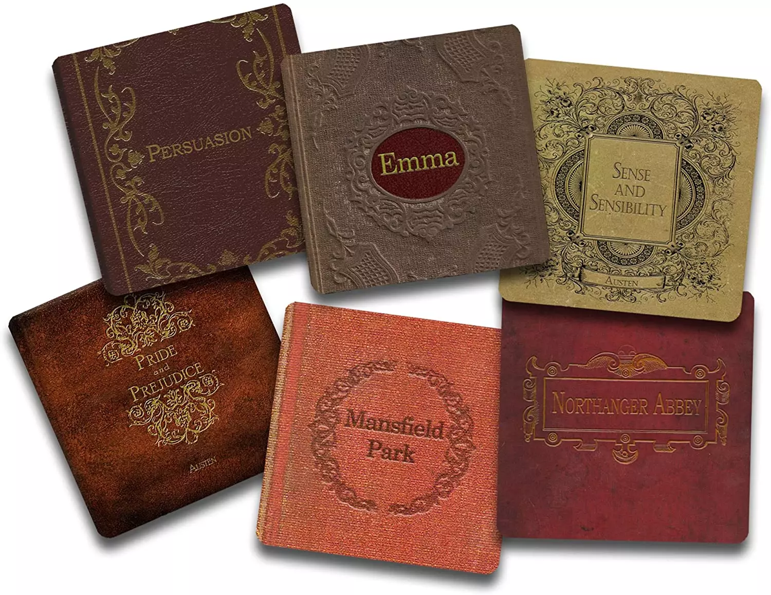 jane austen book coasters អំណោយដ៏ល្អបំផុតសម្រាប់អ្នកចូលចិត្តសៀវភៅ