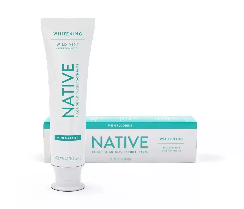 Native Whitening Wild Mint & Peppermint Oil Fluoride Toothpaste, Toothpaste tsara indrindra
