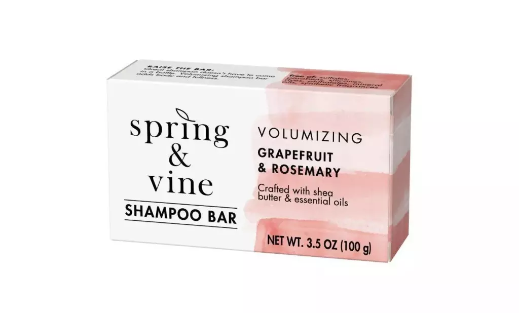 Spring & Vine greibi ja rosmariini volüümi andev šampoonibaar