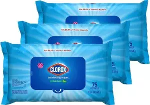 Clorox dezinfekční ubrousky, nejlépe čistící ubrousky