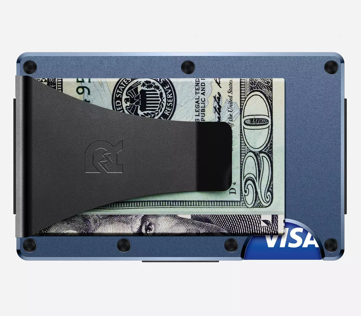 Ridge Wallet Aluminium Navy Money Clip