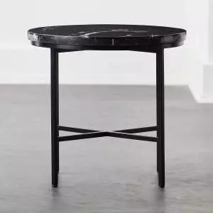 stranska mizica iz črnega marmorja irwin