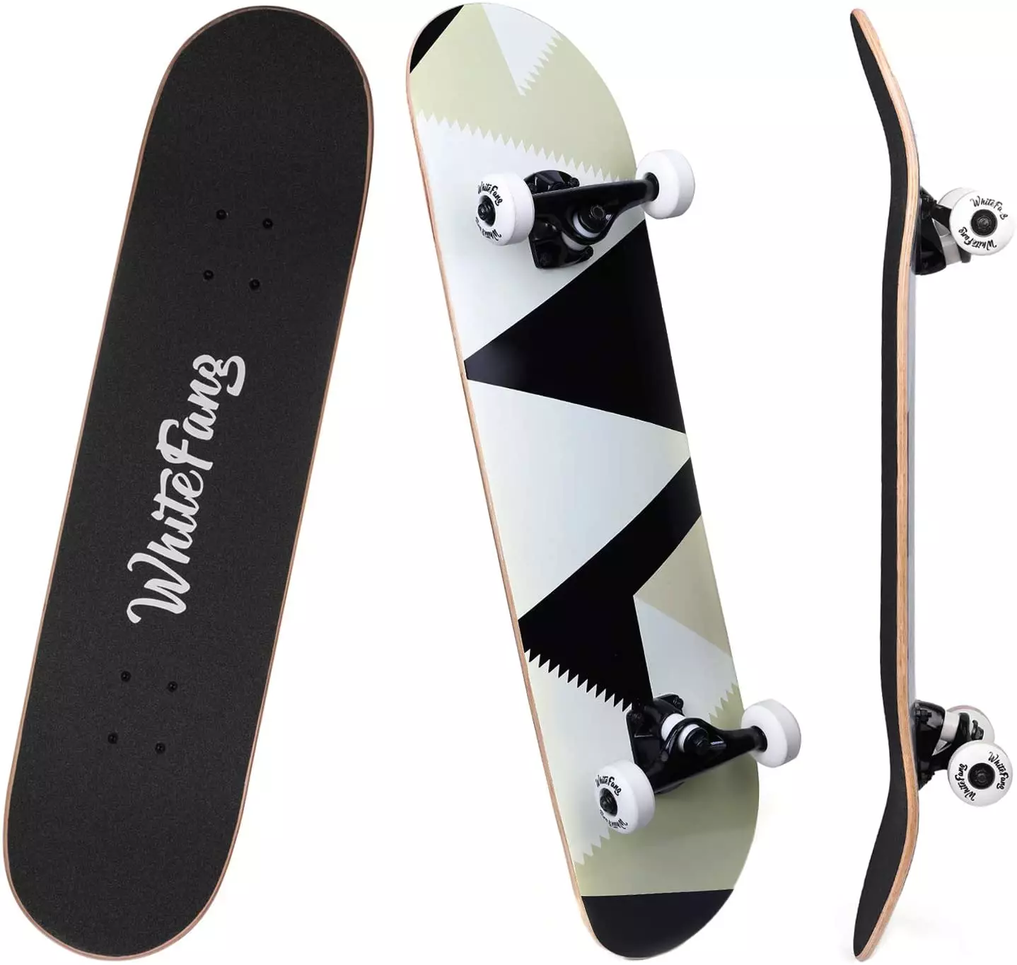 Skateboard ya WhiteFang kubatangiye Byuzuye Skateboard; skateboard nziza kubatangiye