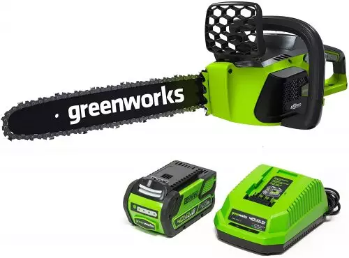 Greenworks G-Max 40 伏无绳电锯，最好的电锯