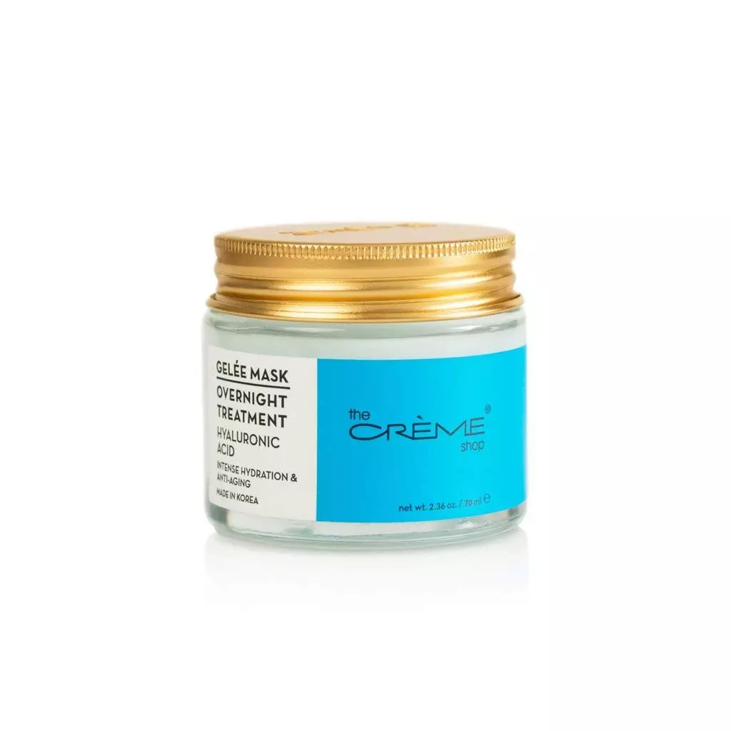 The Creme Shop Overnight Gel Mask; mwgwd wyneb Corea gorau