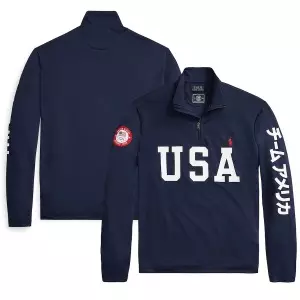 Pullover van Ralph Lauren Team USA, uitrusting Olympische Spelen 2021