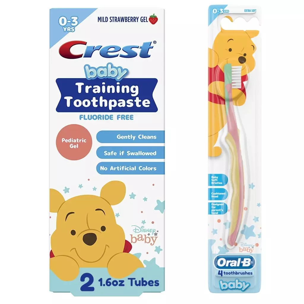 Crest & Oral-B ბავშვის კბილის ჯაგრისის და კბილის პასტის სასწავლო ნაკრები