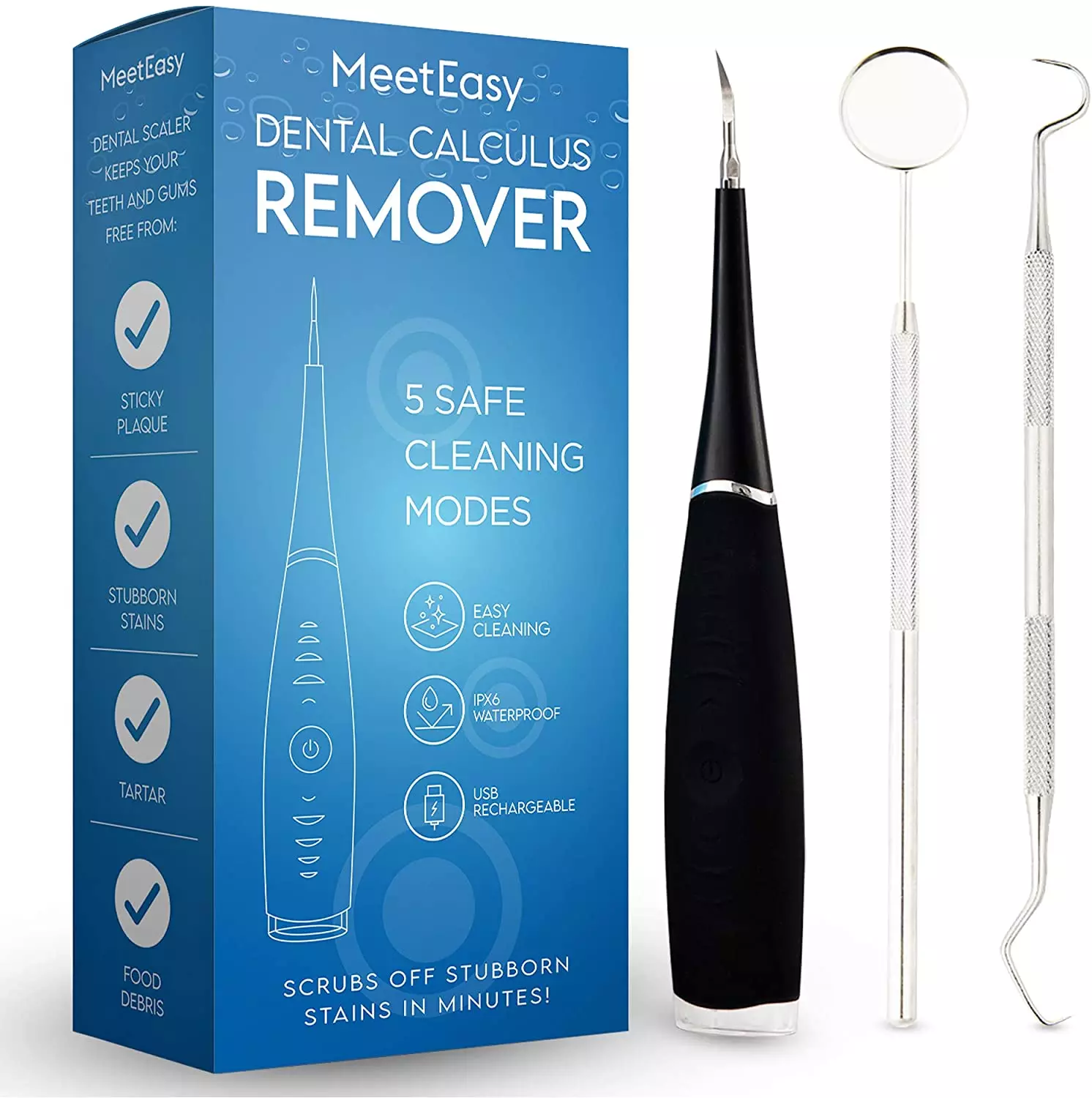 Electric Sonic Dental Calculus Plaque Remover Tool Kit