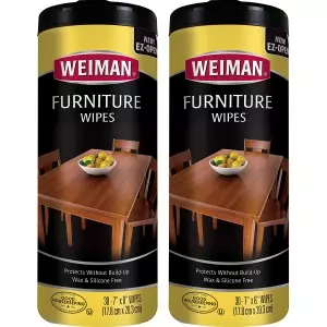 Limpador de madeira Weiman e toallitas de pulido, como limpar os mobles de madeira