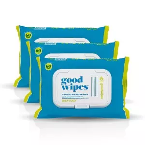 Goodwipes öblíthető, biológiailag lebomló törlőkendők, WC-papír alternatívák