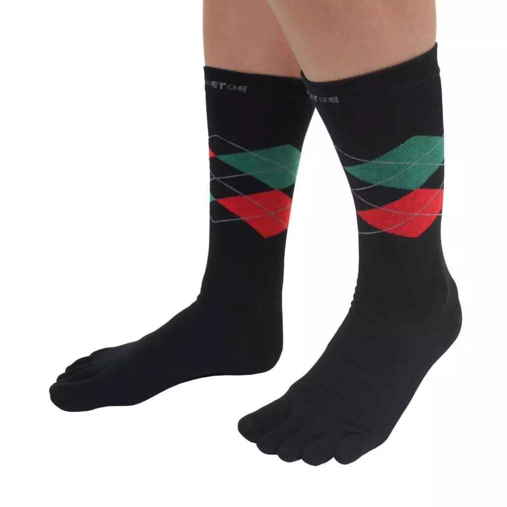 TOETOE Essential Men's Argyle Toe Socks