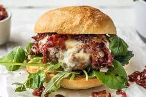 Italian ciabatta cheeseburgers, HelloFresh