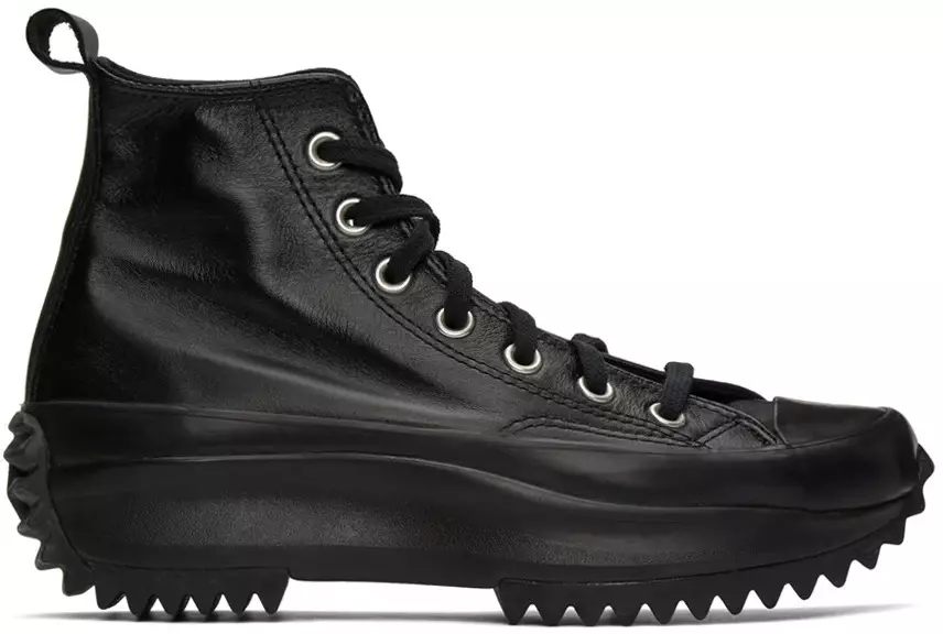 ស្បែកជើង Converse-Black-Leather-Run-Star-Hike-High-Top-Sneakers