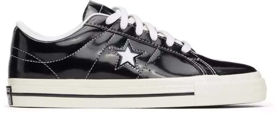 Converse-Black-itọsi-Ọkan-Star-OX-Sneakers