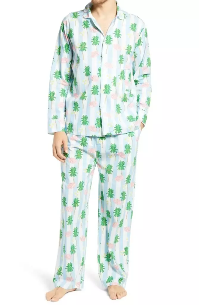 Sant-and-Abel-Grey-Malin-plyaj-ko'k-pijama