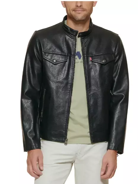 levis-dej-resistant-faux-leather-racer-jacket-zoo tshaj-mens-tawv-jackets