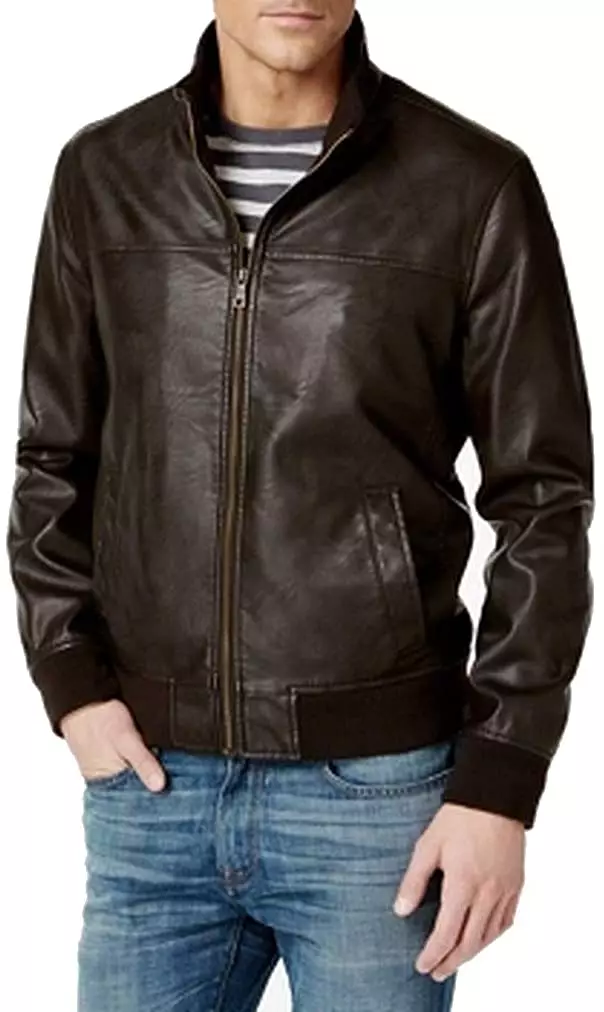 Tommy-Hilfiger-Smooth-Lamb-Faux-Leather-Bomber-Jacket najbolje kožne jakne